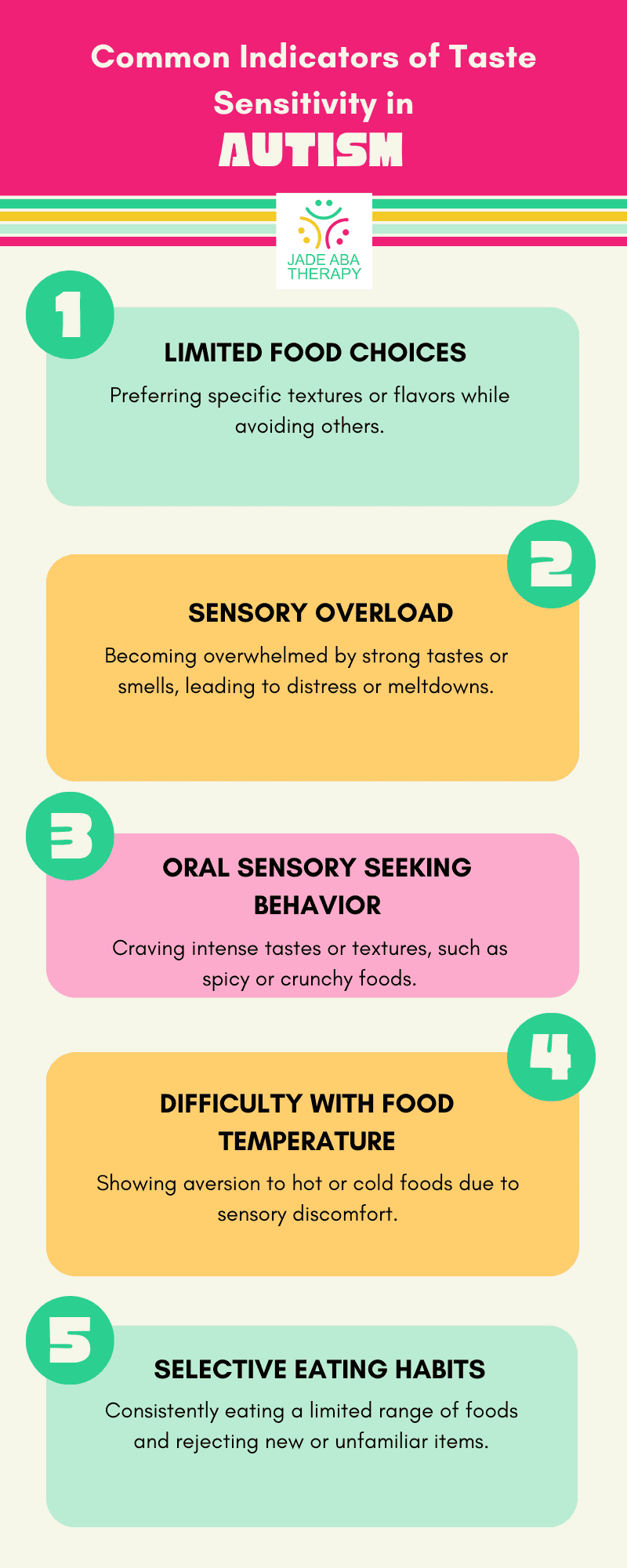 Taste Sensitivity and Autism: What You Need to Know - JADE ABA